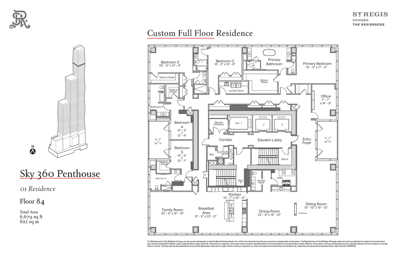 Penthouse Residence 8401 Floor Plan - St Regis Residences Chicago